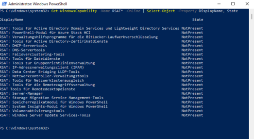 RSAT über PowerShell installieren – ACs IT Tutorials